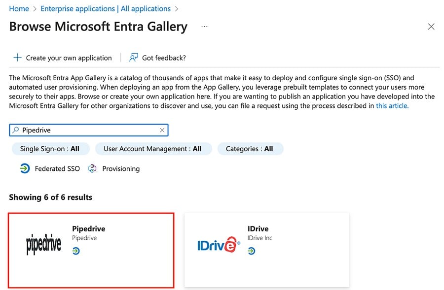 Using Pipedrive single sign-on with Microsoft Entra ID - Knowledge Base | Pipedrive